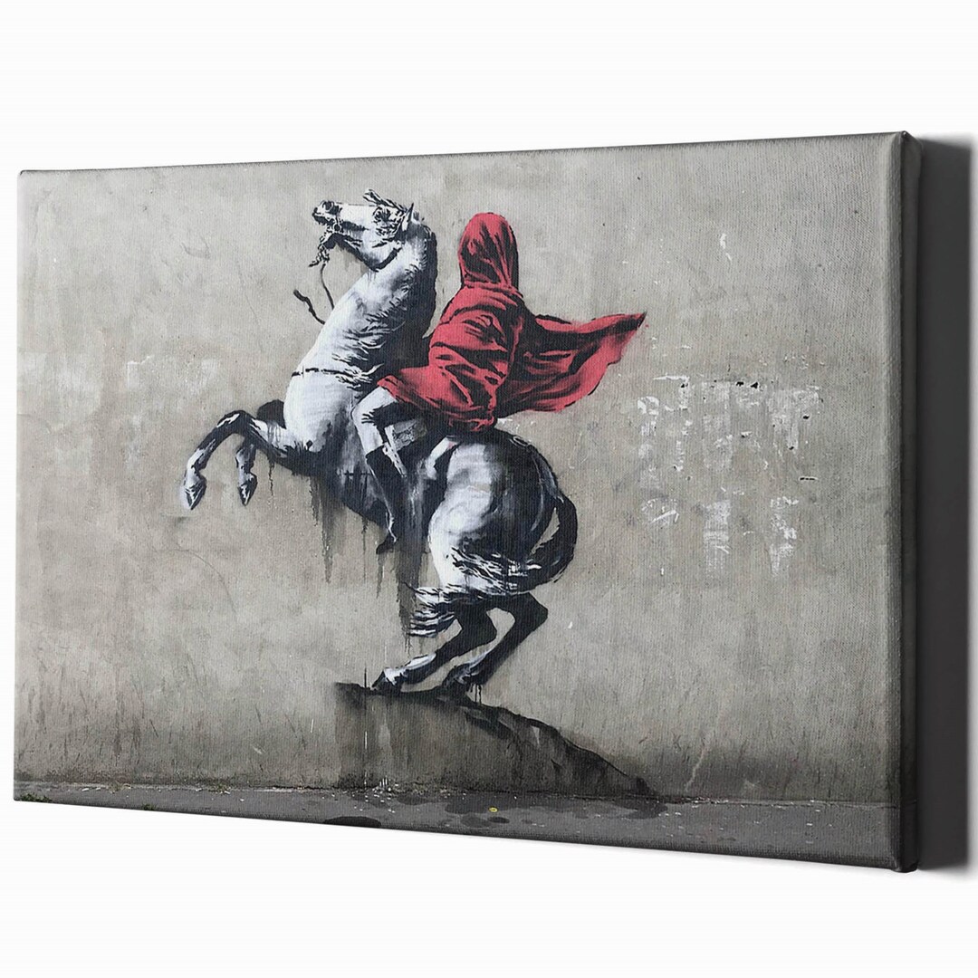 Banksy Napoleon Canvas Art Print - Graffiti Wall Decor Reproduction ...