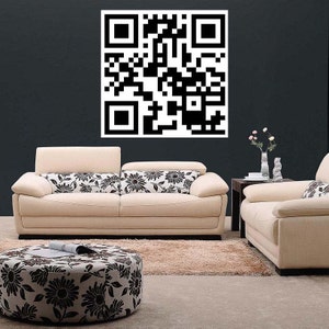 Custom Qr Code Sticker - Personalized Design Scan Wall Business Vinyl ...