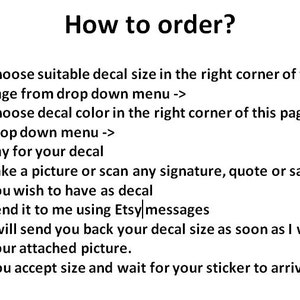 Custom Personalized Handwriting Sticker - Hand Writing Quote Gift Wall ...