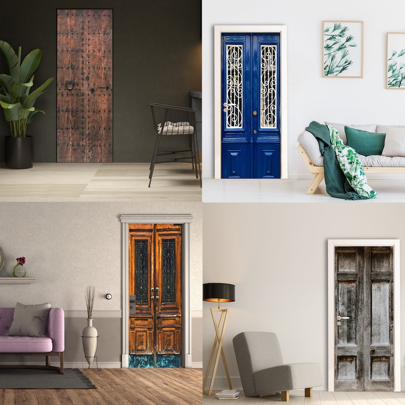 3d Door Cover Sticker - Barn Wallpaper Front Door Mural Wall Decal ...