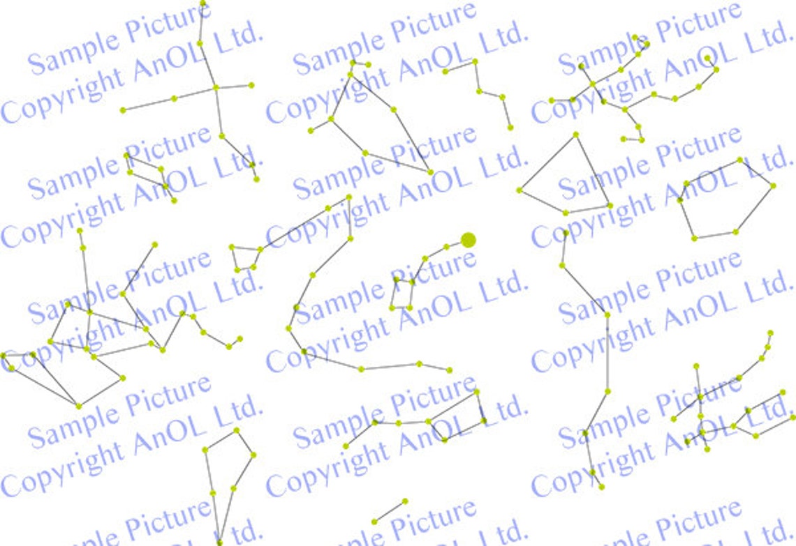 Glowing Vinyl Ceiling Decal Star Map with Color Lines Glow | Etsy