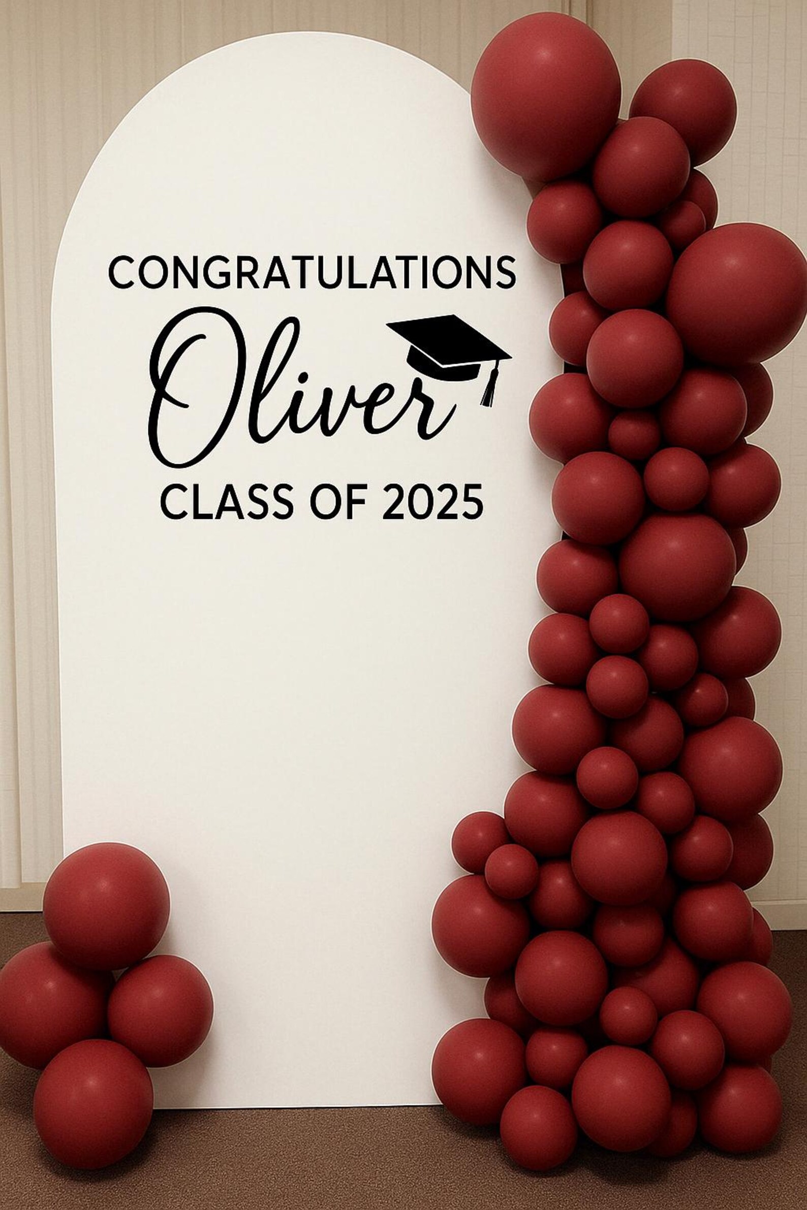 Graduation Decal 2025 | Personalized Graduation Sticker for Balloon ...