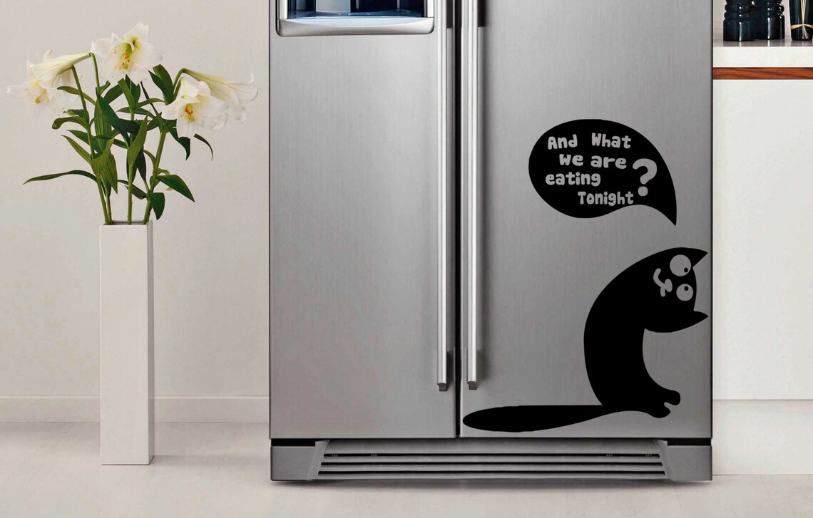 Kitchen Fridge Door Vinyl Cute Sticker the Funny Die Cut Set - Etsy
