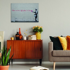 Banksy Quote Eternity Art Wall Canvas Decor Artwork - Large Street ...