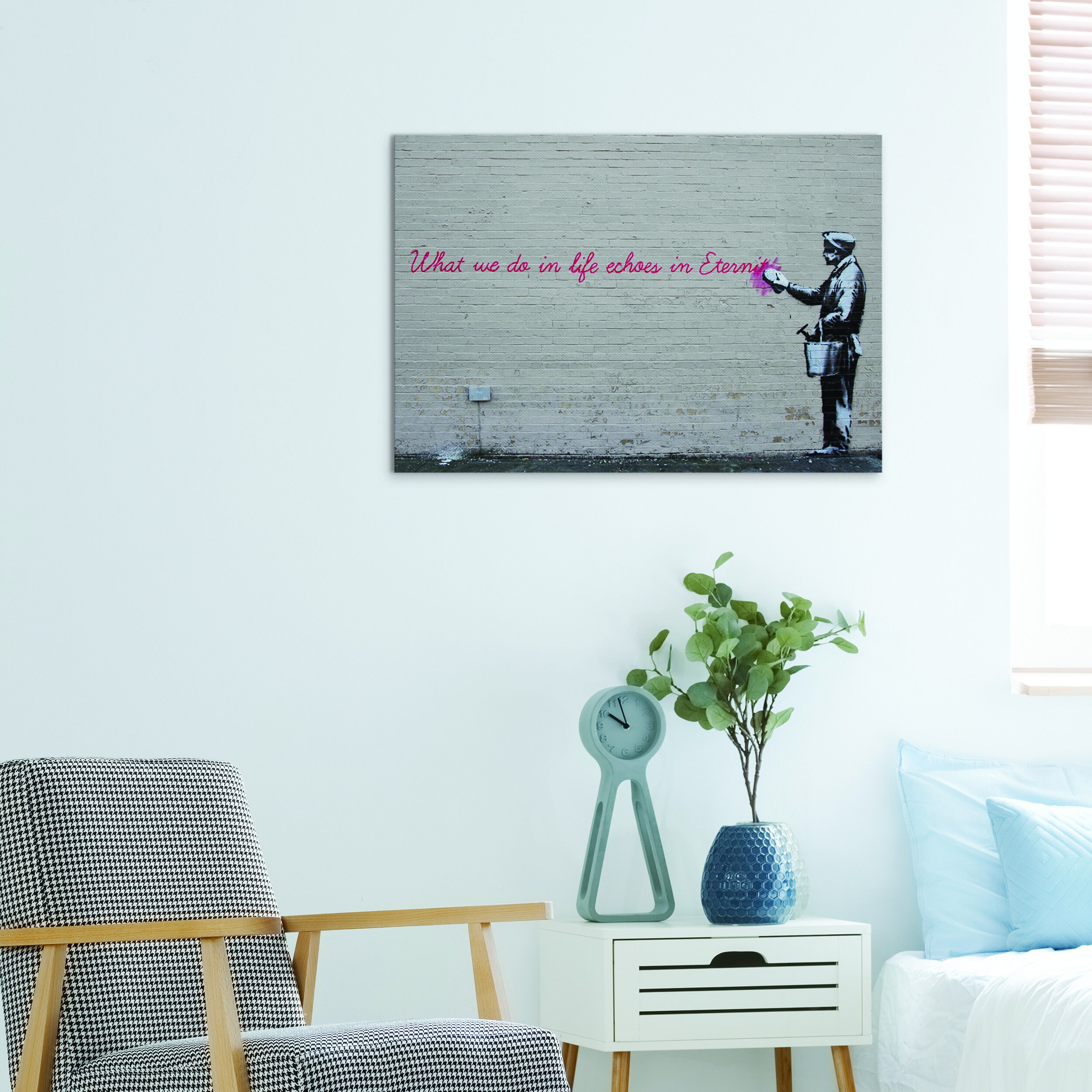 Banksy Quote Eternity Art Wall Canvas Decor Artwork - Large Street ...