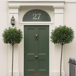 Frosted Fanlight Door Number Decal | Etched Glass House Number Sticker ...