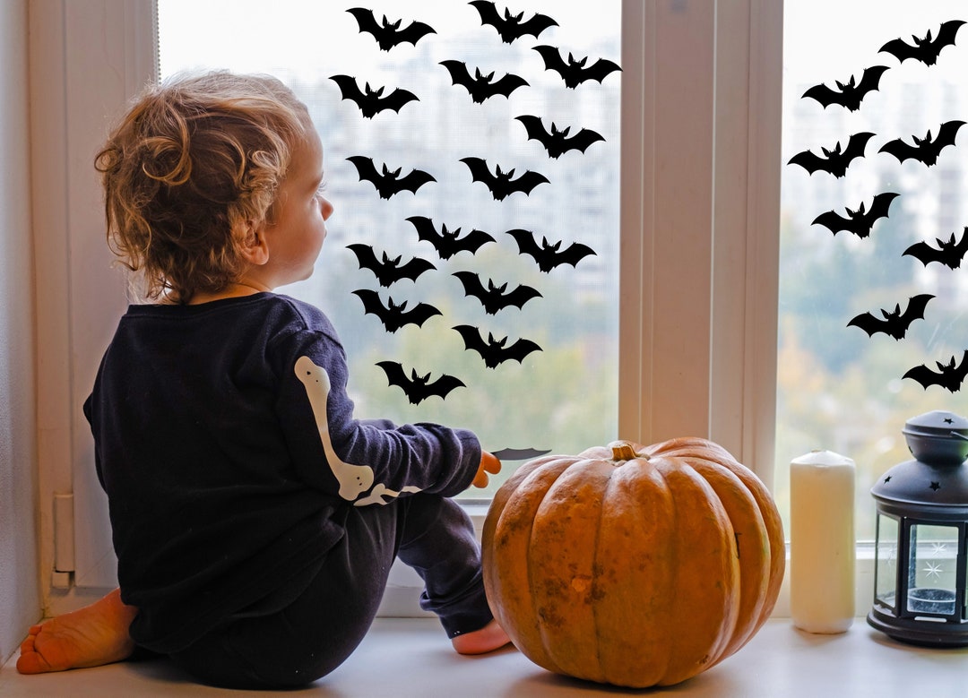 25x Halloween Bats Window Decals - Window Stickers for October 31st ...