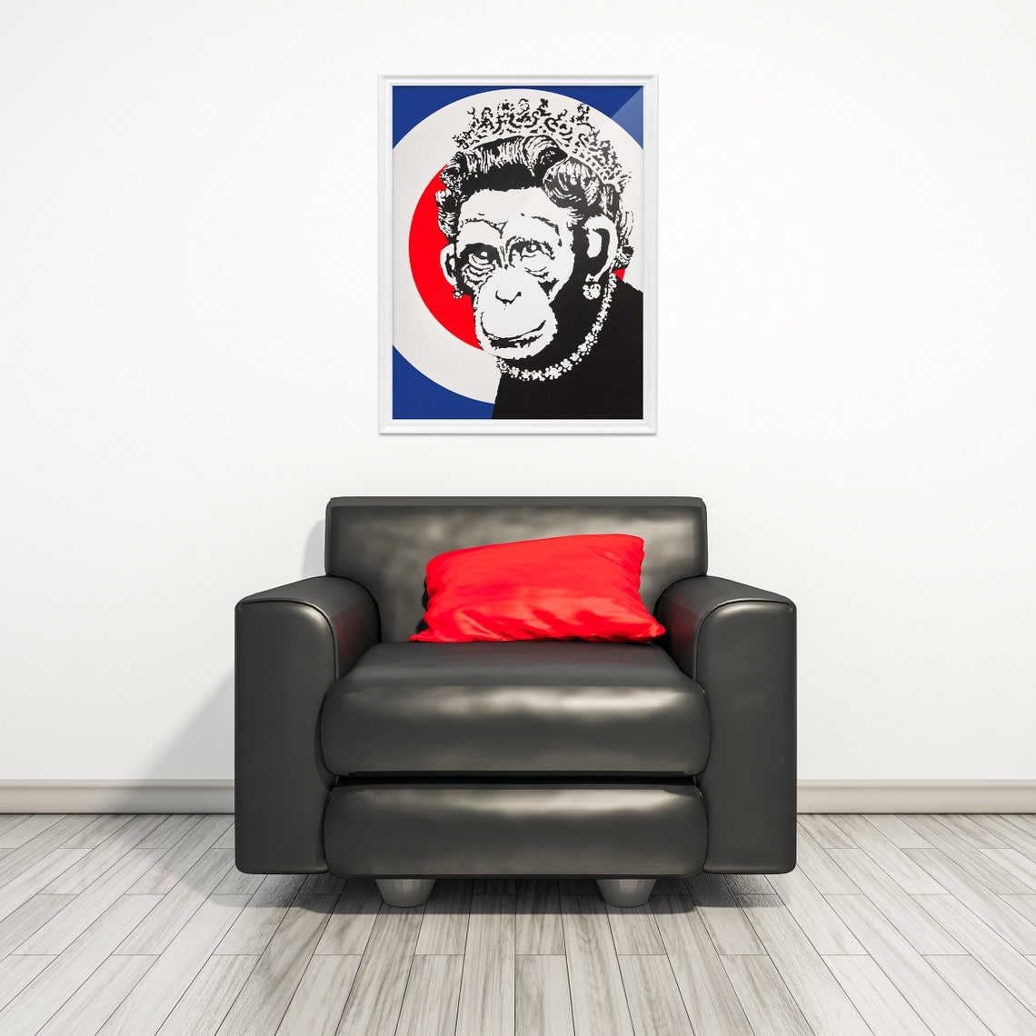 Artist Monkey Queen Poster Print - Home Wall Art Picture Funky Photo ...