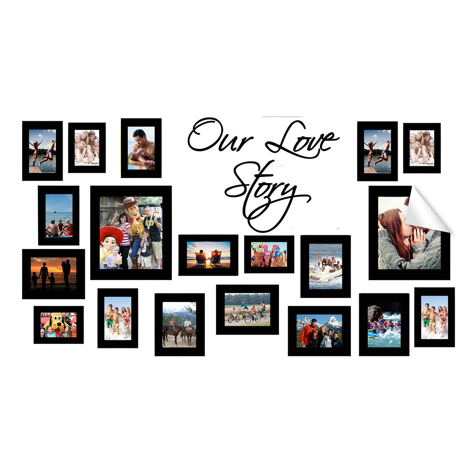 Wall Frame Sticker - Picture Frames Stickers - Photo Vinyl Decals ...