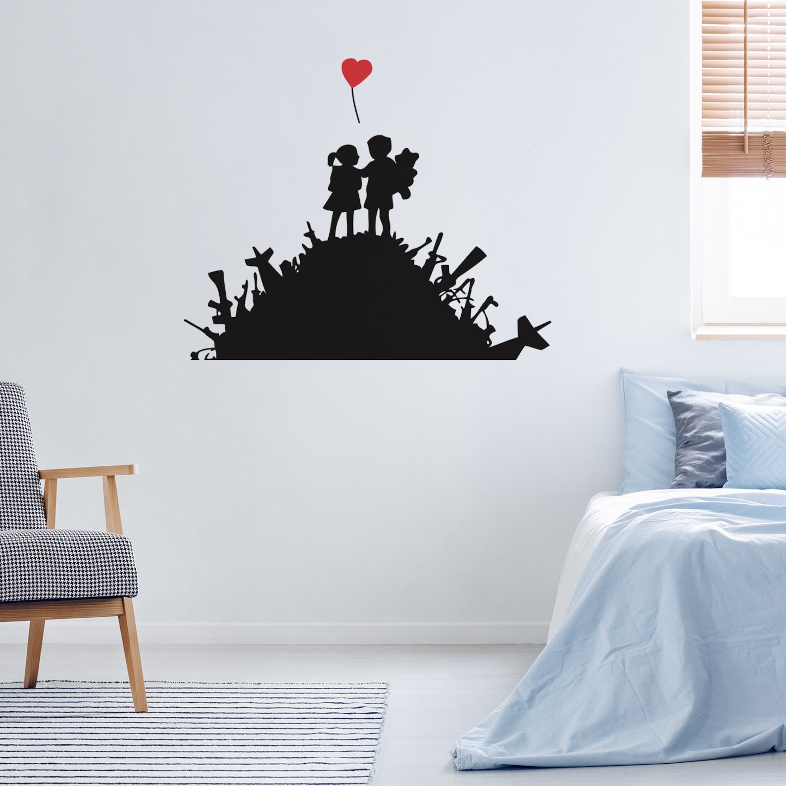 Banksy Boy and Girl Friend Wall Sticker Kid With A Child Art - Etsy