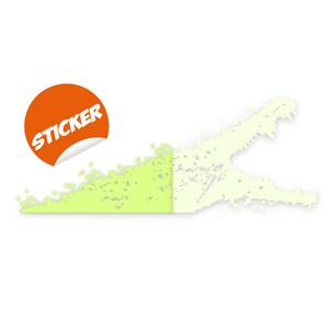 Glow in Dark Aligator Wall Sticker - Night Glowing Gator Vinyl Decal ...