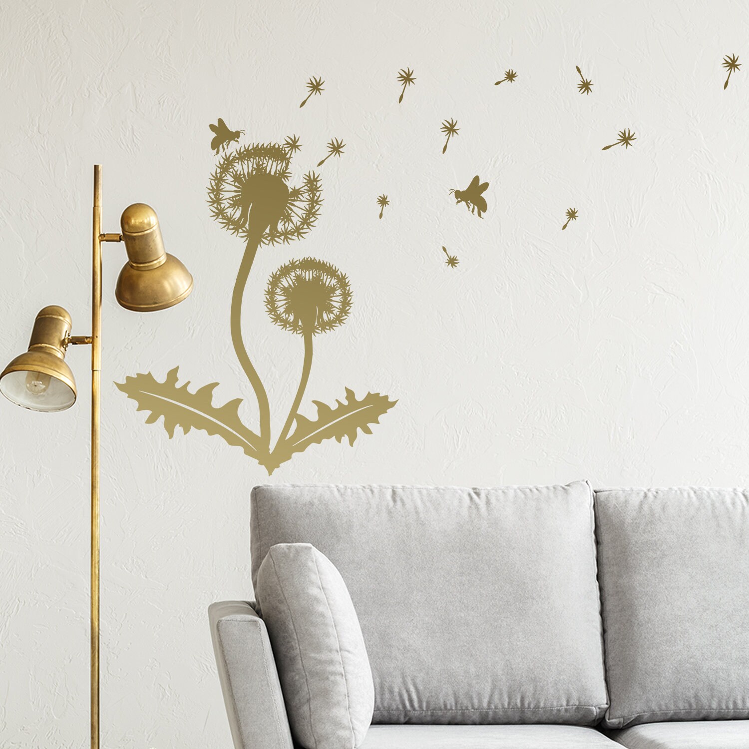 Dandelion Vinyl Sticker Wall Decal Dandelions Art Flower | Etsy