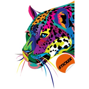 Wild Jaguar Wall Sticker - Cat Animal Art Vinyl Black Panther Decal ...