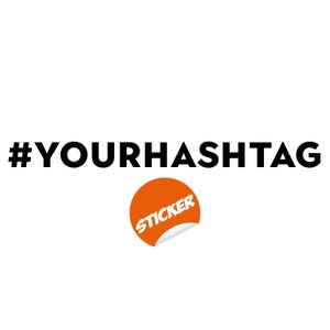 Custom Hashtag Vinyl Sticker - Personalized Hash Tag for Social Media ...