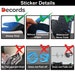 Car Body Vinyl Thin Line Stickers - Geometric Peel-and-stick Auto Side ...