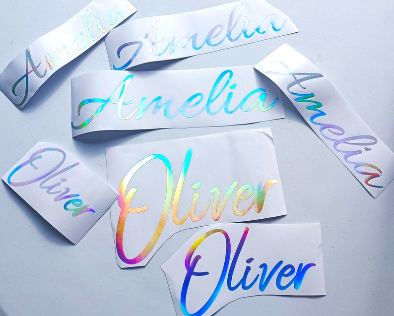 Personalised Vinyl Name Decals Personalized Rainbow - Etsy