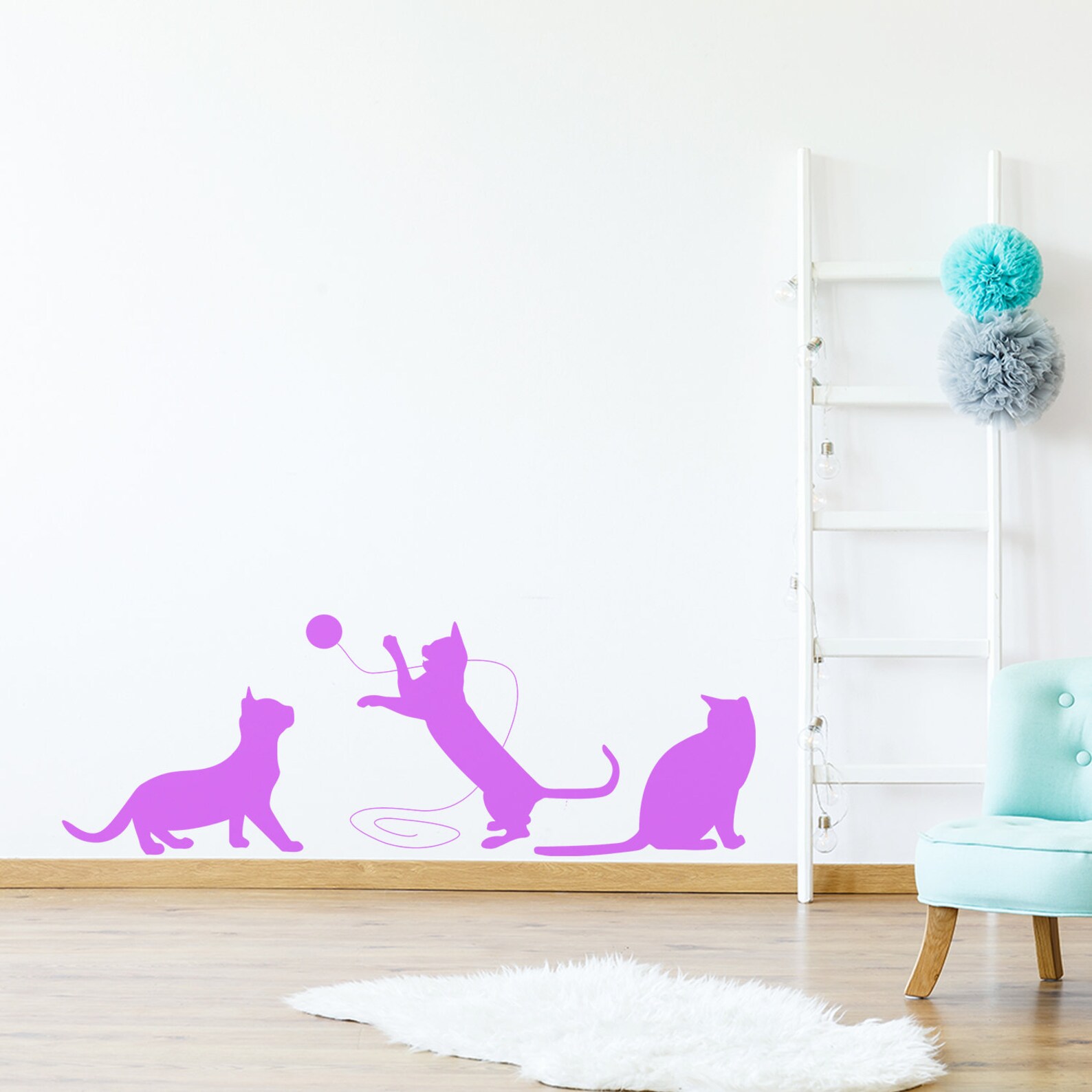 Cat Sticker - Cute Vinyl Funny Cats Lover Gift Lovers Decal - Art Pet ...