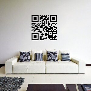 Custom Qr Code Sticker - Personalized Design Scan Wall Business Vinyl ...