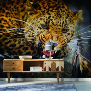 Jaguar Wallpaper Vinyl Decal Decor - Home Bedroom Peel and Stick ...