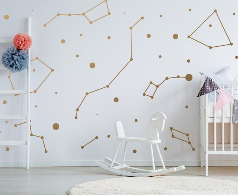Constellations Vinyl Wall Stickers Zodiac Star Space Ceiling - Etsy