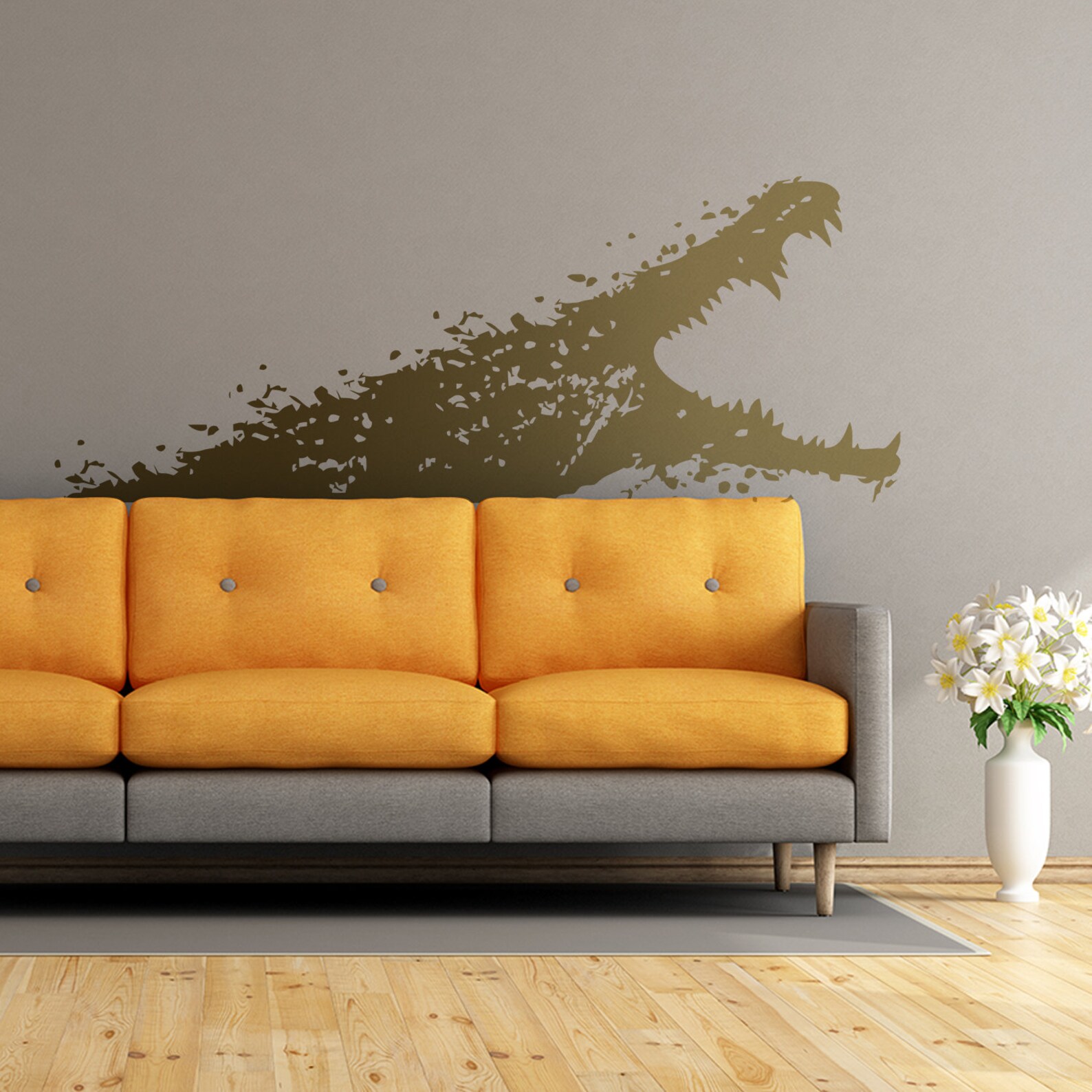 Aligator Wall Sticker Gator Vinyl Decal Boy or Girl Cut | Etsy