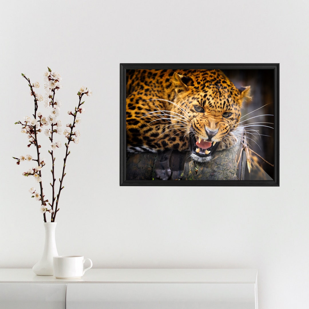 Jaguar Wall Poster - Wild Leopard Decor Print - Bedroom Jungle Cheetah ...