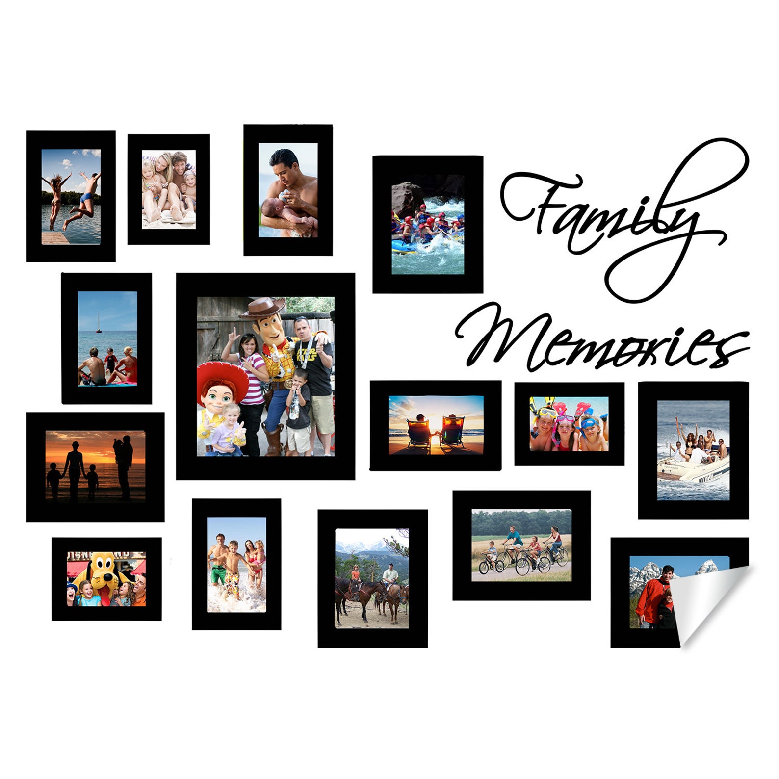 Wall Frame Sticker - Picture Frames Stickers - Photo Vinyl Decals ...