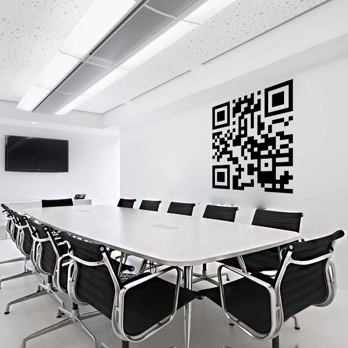 Custom Qr Code Sticker - Personalized Design Scan Wall Business Vinyl ...
