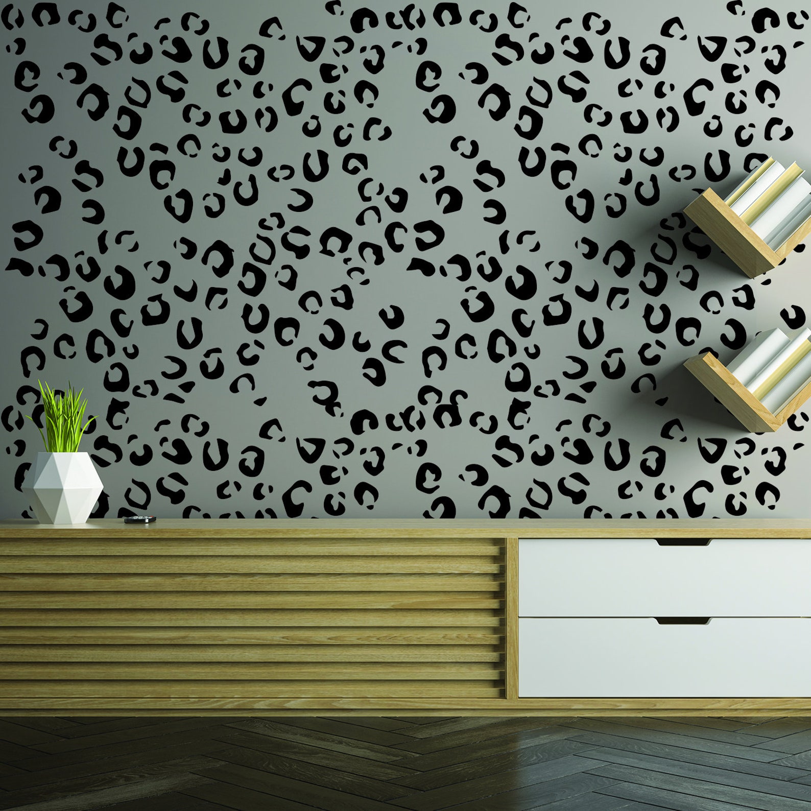 50x Leopard Animal Skin Sticker - Pack of Cheetah Skins Print Decal ...