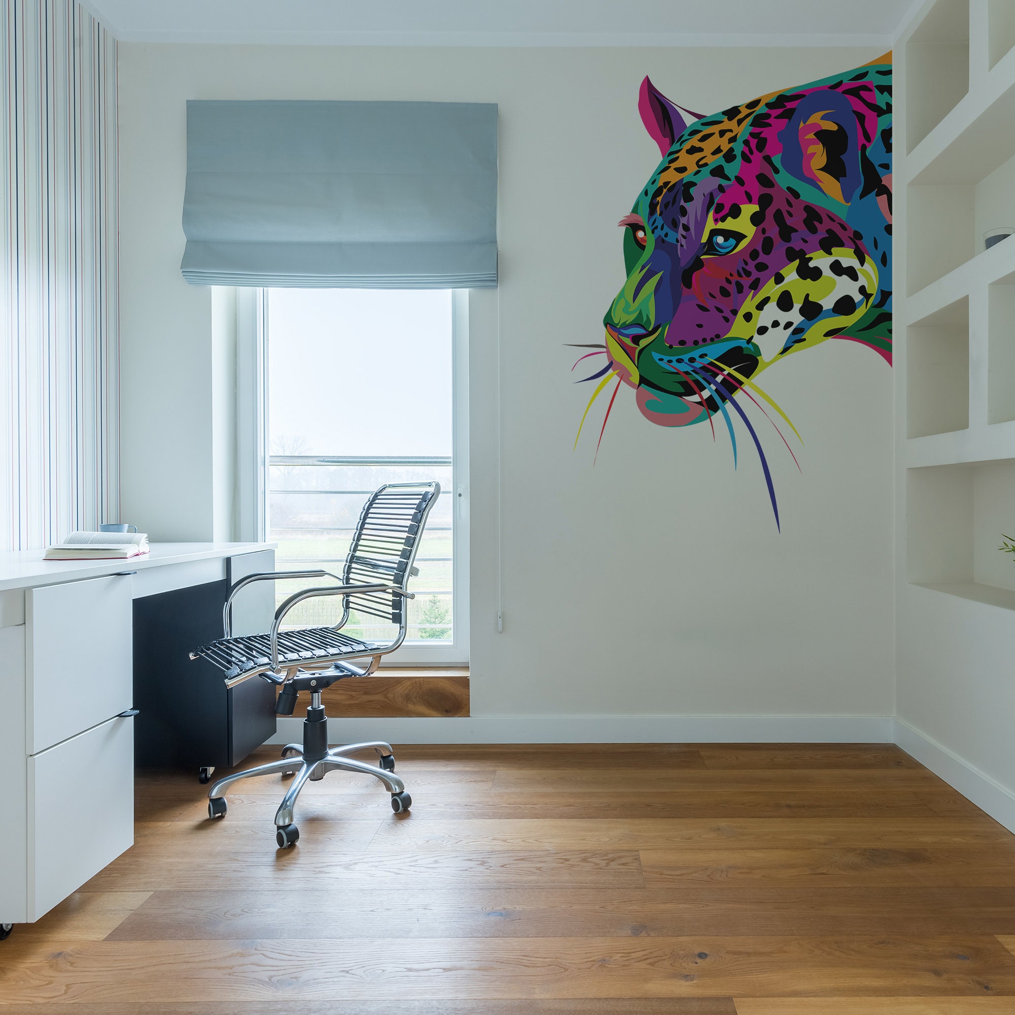 Wild Jaguar Wall Sticker - Cat Animal Art Vinyl Black Panther Decal ...