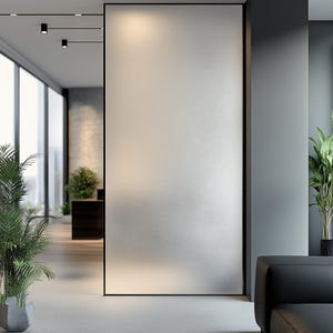 Full Frosted Glass Privacy Sticker | Etched Window Film for Office ...