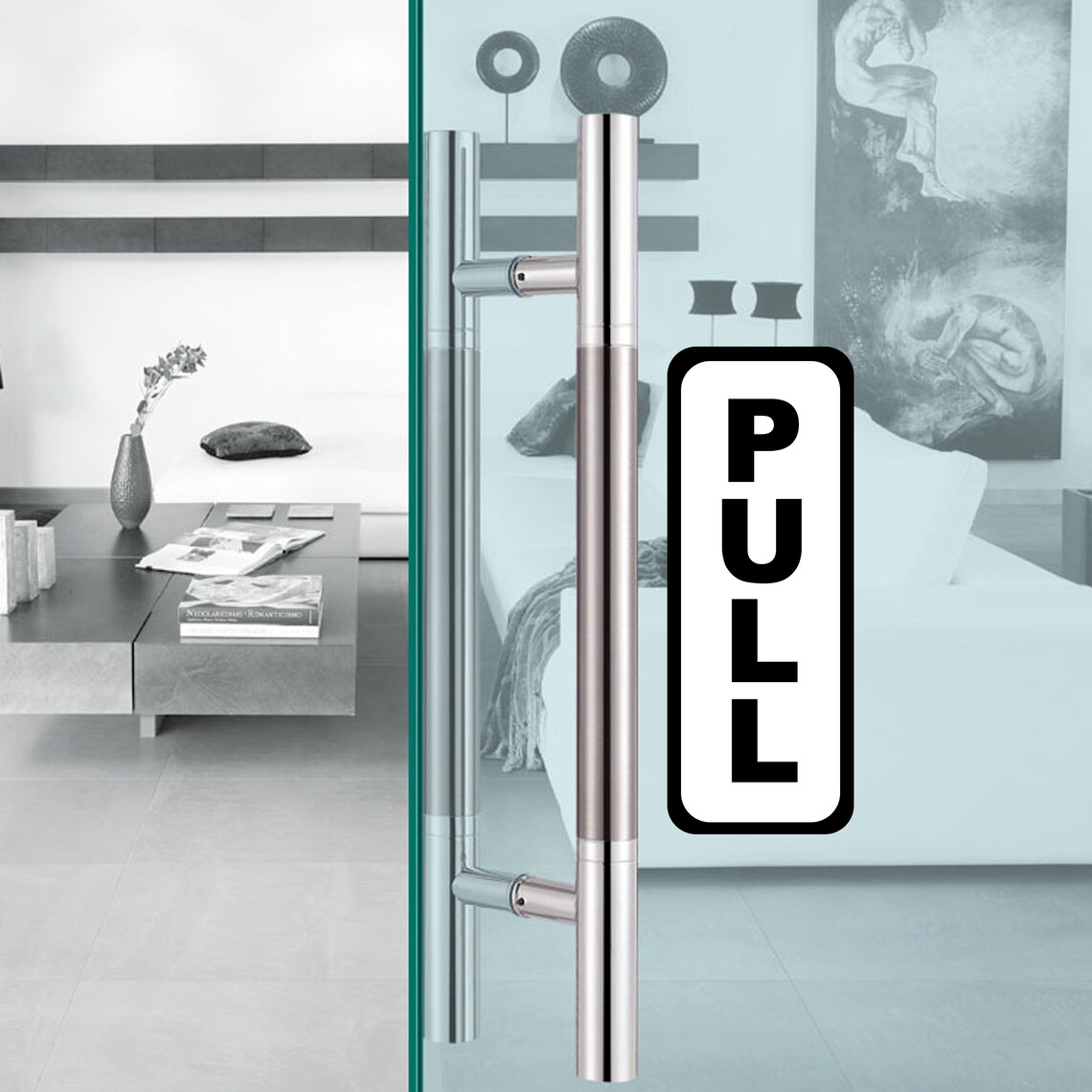 4x Push Pull Door Vertical Sticker Sign for to Open and Close - Etsy