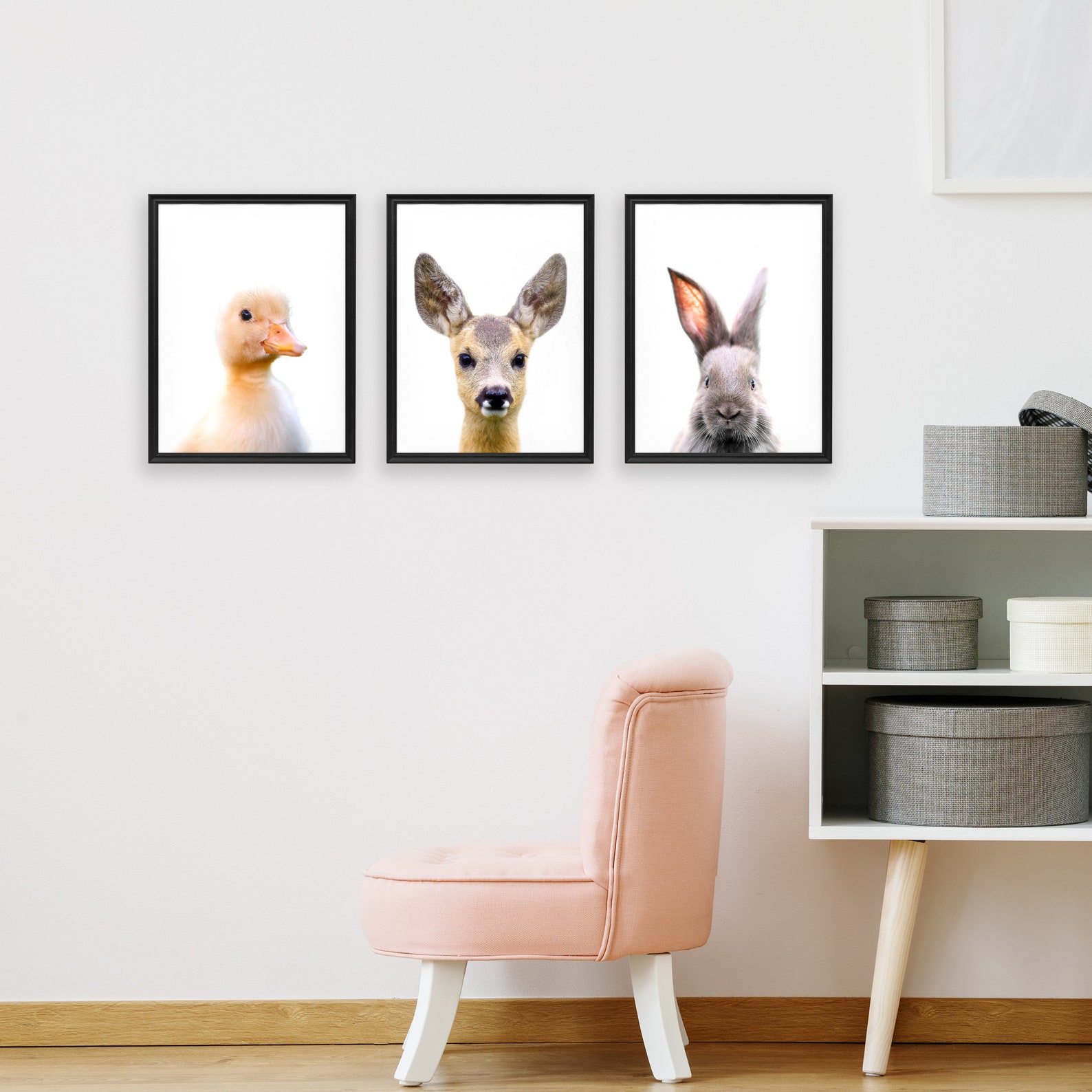 3x Baby Animals Posters Set Nursery Kids Room Decor Cute - Etsy