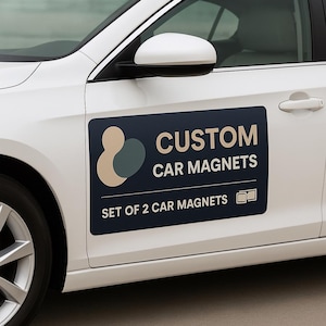 2x Custom Car Magnet | Personalized Magnetic Sign | Custom Logo ...