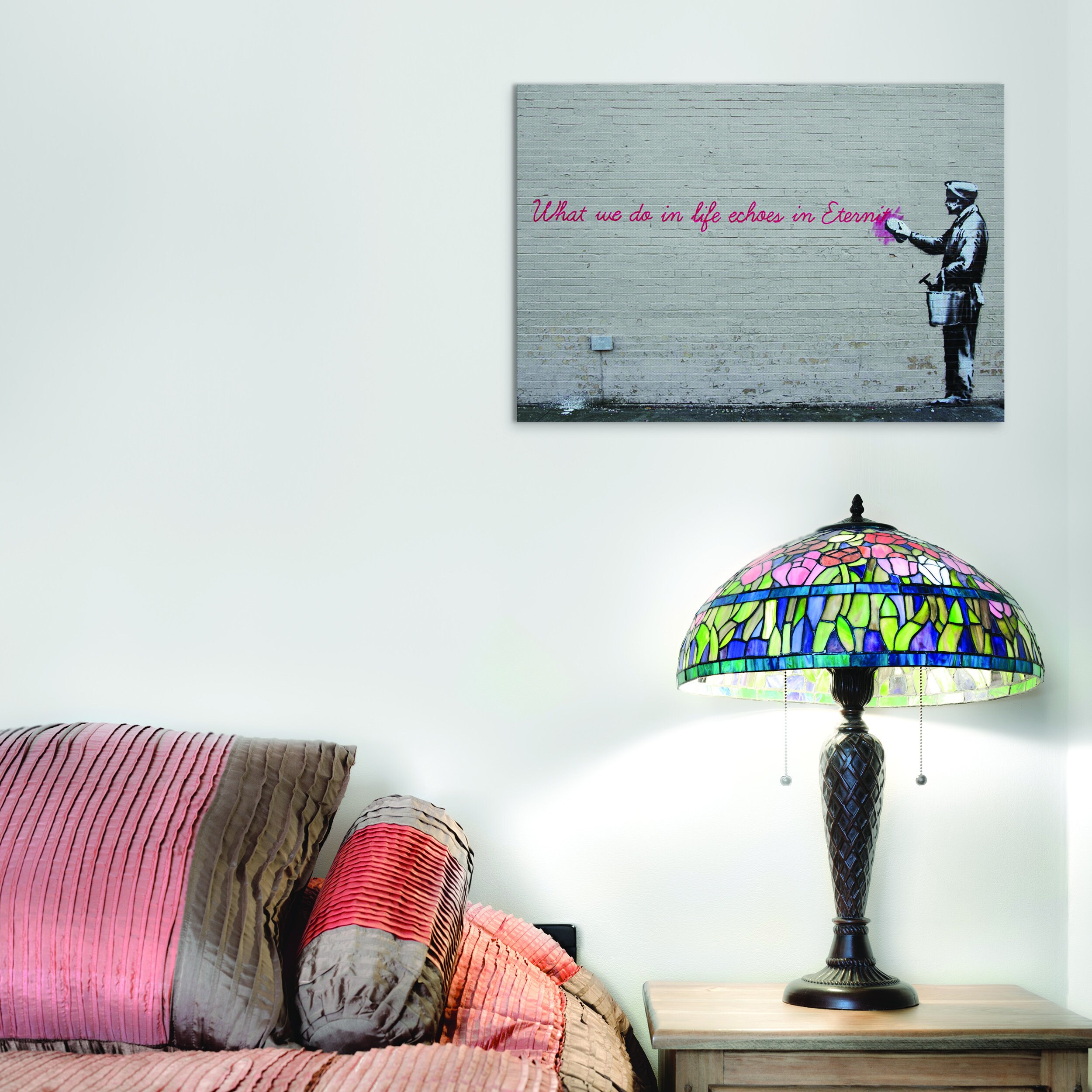 Banksy Quote Eternity Art Wall Canvas Decor Artwork - Large Street ...