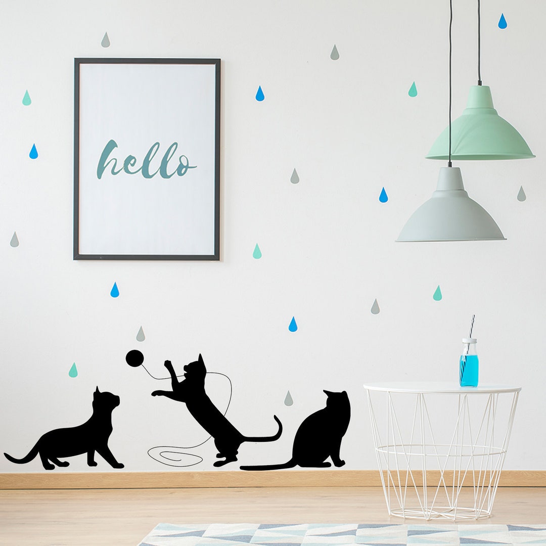 Cat Sticker - Cute Vinyl Funny Cats Lover Gift Lovers Decal - Art Pet ...