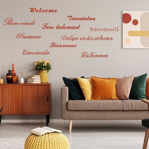 Welcome Vinyl Wall Stickers - Front Door Sign Sticker Decal - Hello ...