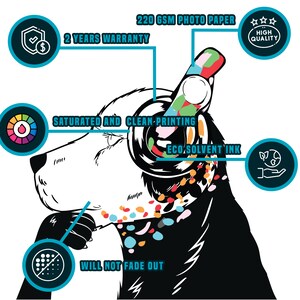 Dog Wall Art Sticker - Thinking Dj Puppy Head Headphones Vinyl Decal ...