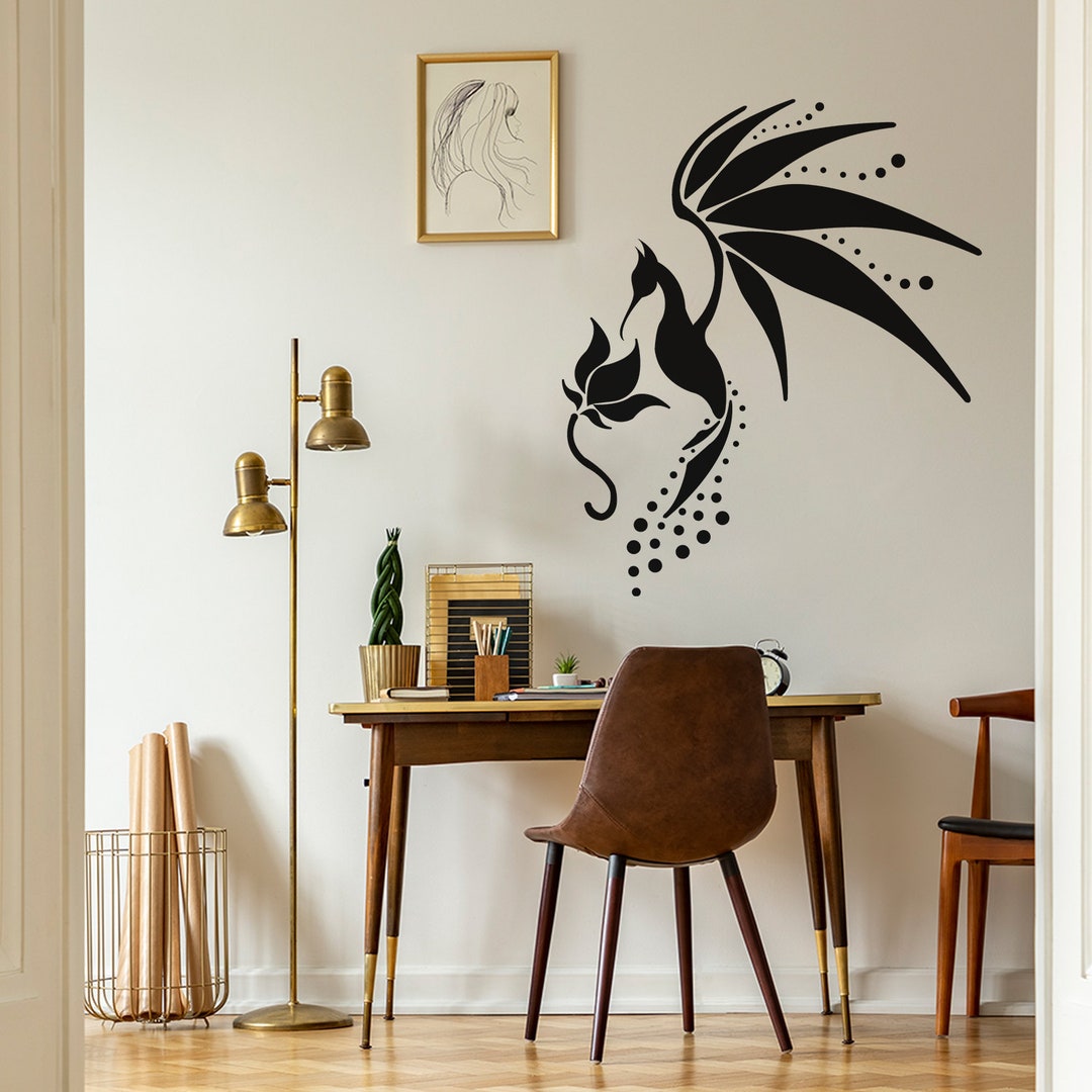 Hummingbird Wall Vinyl Sticker - Colibri Art Decor Humming Bird Cute ...