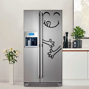 Kitchen Fridge Door Vinyl Cute Sticker - the Funny Die Cut Set Art Food ...