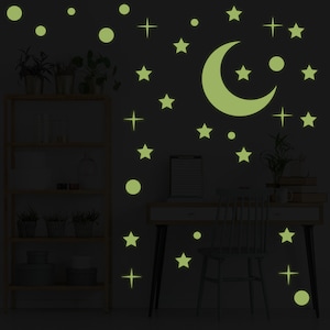 Glowing Ceiling Stickers- Starry Sky Wall Decal - Glow in the Dark ...