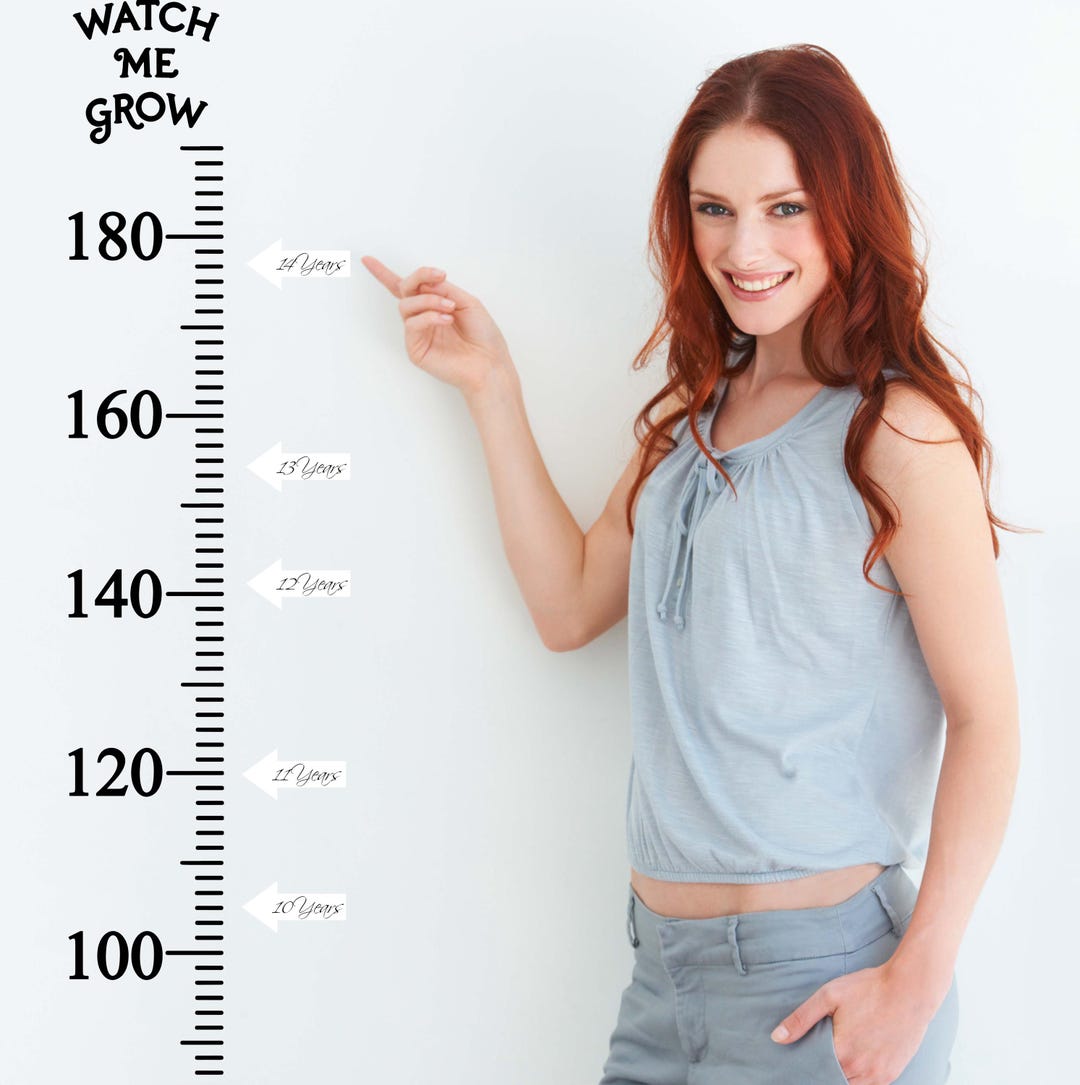 Centimeters Growth Chart Ruler Vinyl Wall Decal - DIY Child Height ...