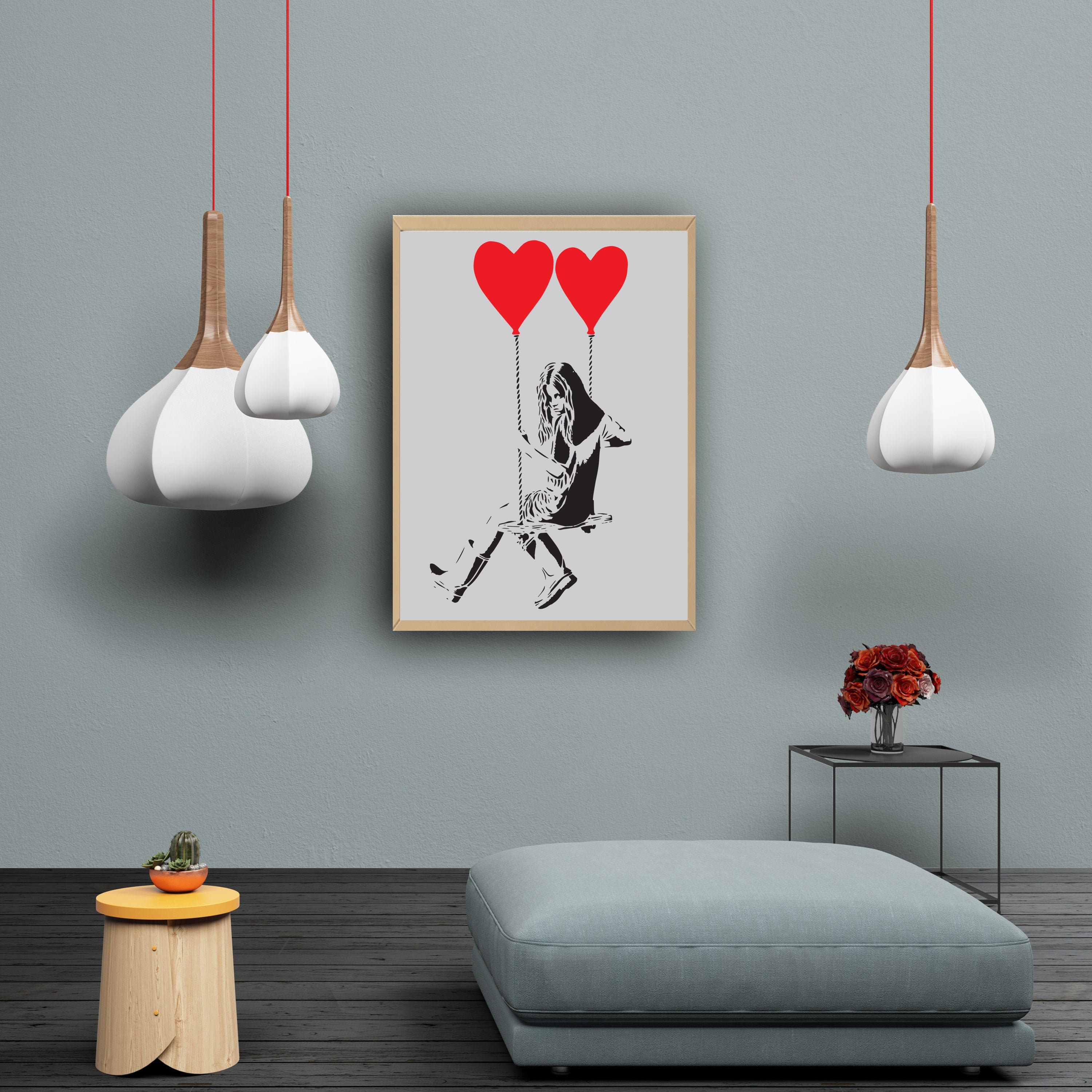 Banksy Girl With Red Heart Balloon Art Wall Poster - Pop Street ...
