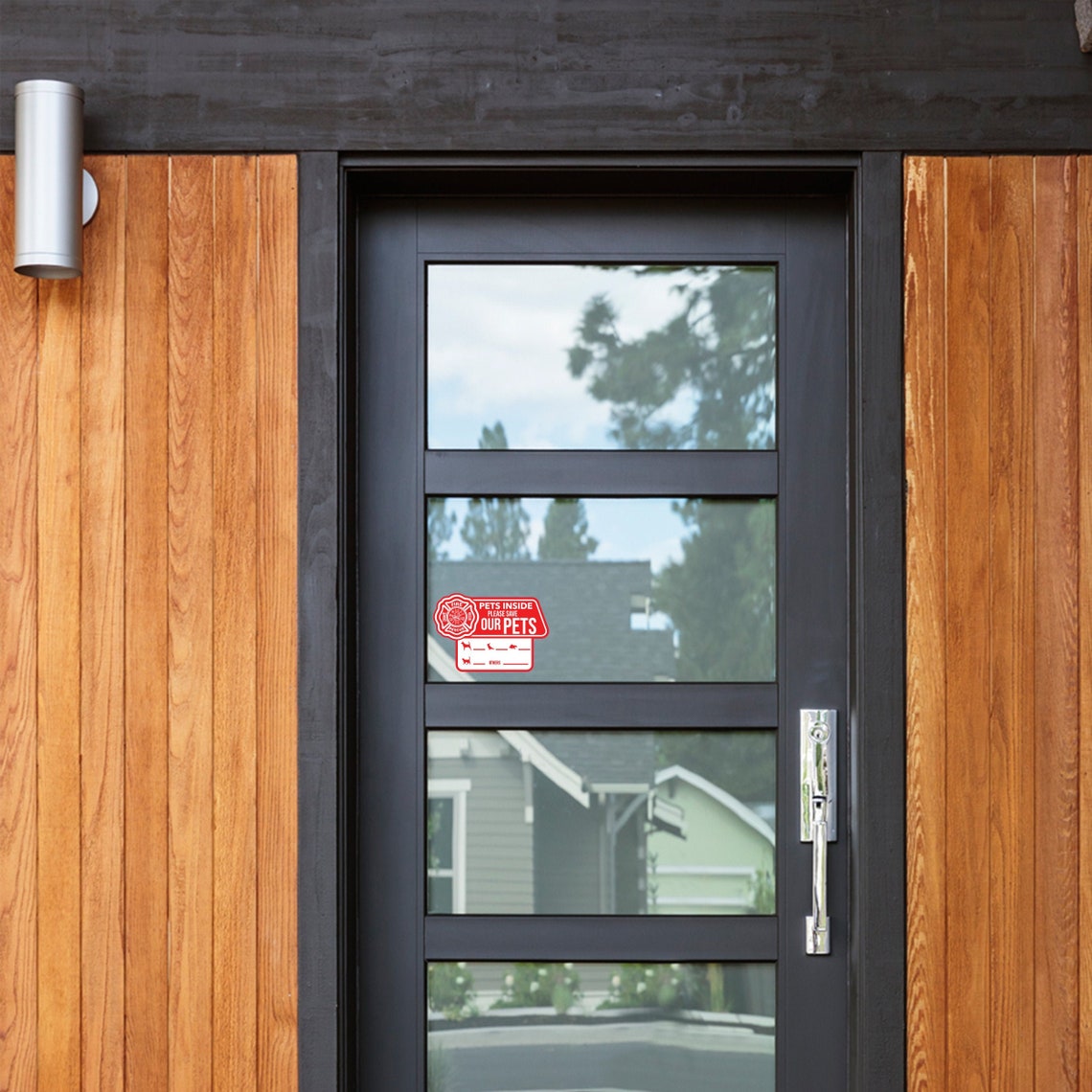 6x Pet Alert Emergency Cling Stickers - Home Door Window Dog Cat Inside ...