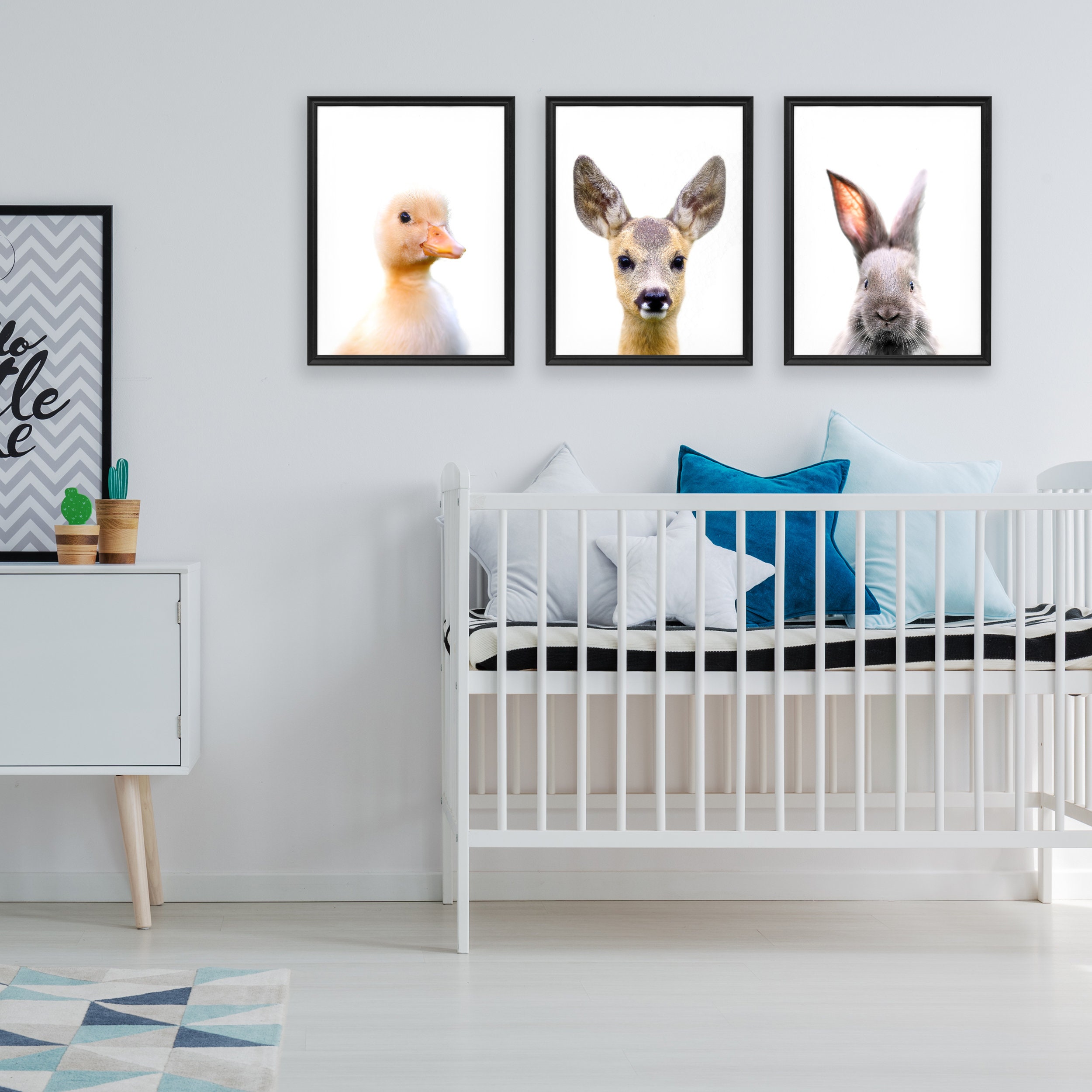 3x Baby Animals Posters Set Nursery Kids Room Decor Cute | Etsy