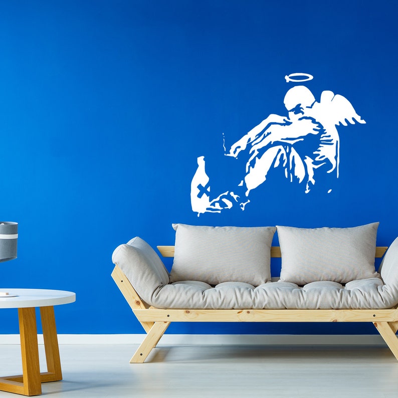 Banksy Fallen Angel Wall Sticker Giant Art Street Graffiti - Etsy