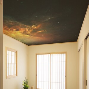 Space Theme Ceiling Vinyl Sticker - Star the Universe Galaxy Art Decor ...