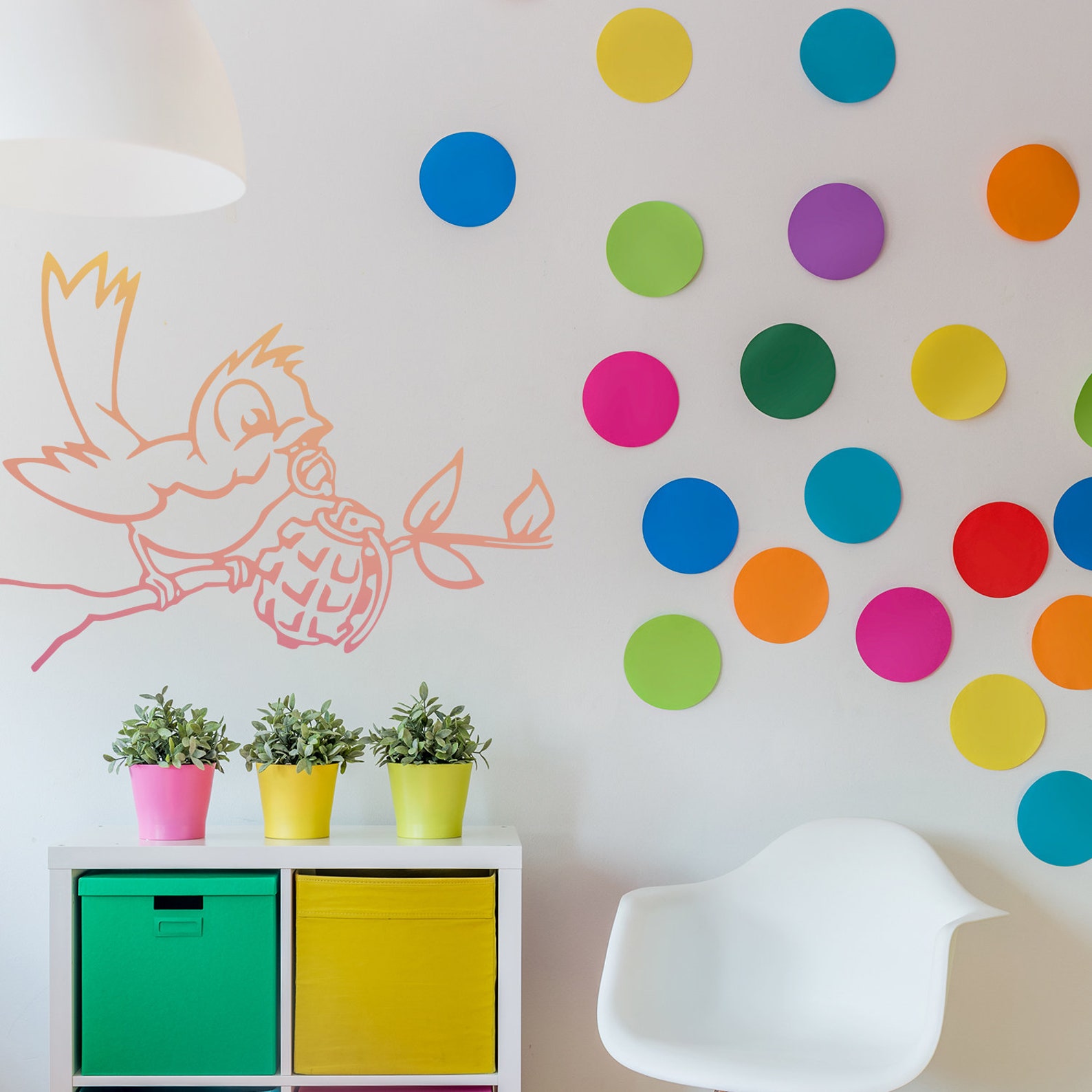 Banksy Bird With Grenade Wall Sticker Street Art Graffiti | Etsy