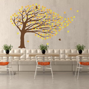 Windy Tree Wall Decal Vinyl Sticker - Nursery Art Decor Blossom Large ...