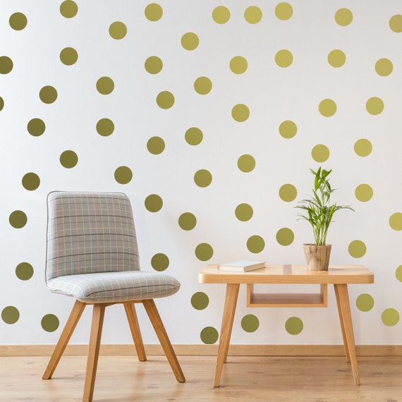 Circle Wall Stickers Gold 2 Inches Round Dot Labels Small | Etsy